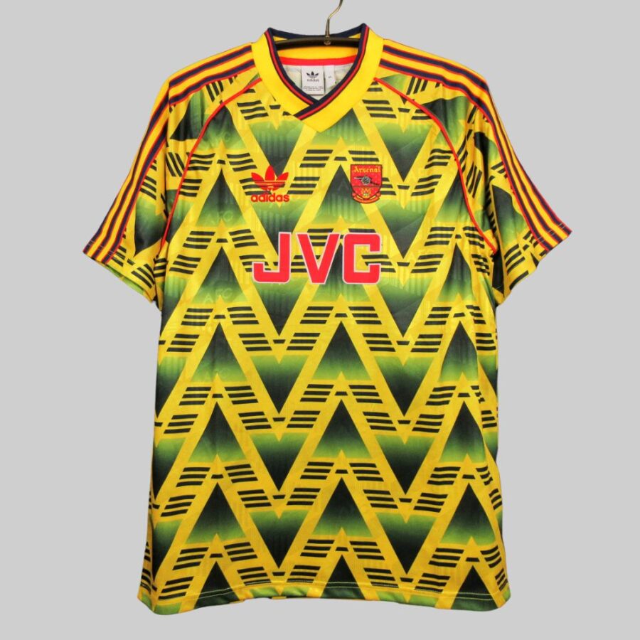 Manchester United 1993-1994 Green Yellow Premier League Retro Jersey ...